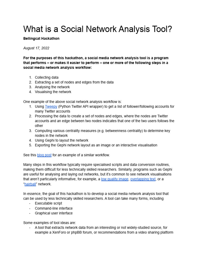 What Is A Social Network Analysis Tool | PDF | Computer Network ...