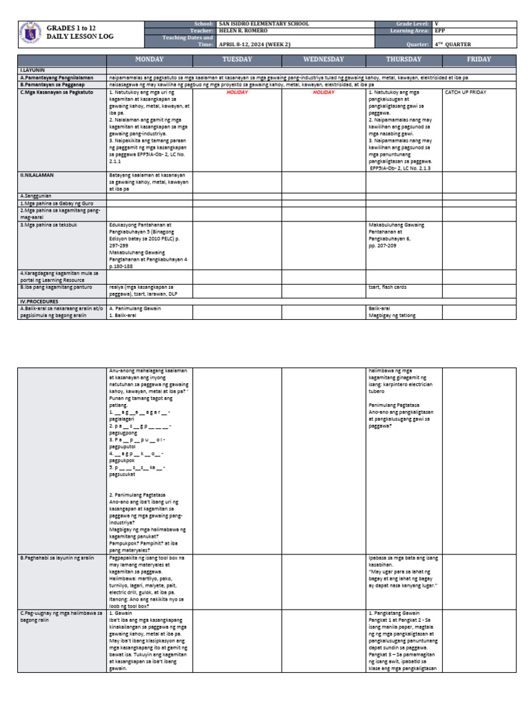 DLL_EPP 5_Q3_W2 | PDF