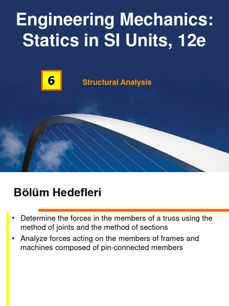 Engineering Mechanics: Statics in SI Units, 12e: Structural Analysis | PDF