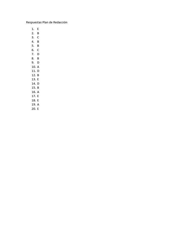 Respuestas Simulacro 9 | PDF