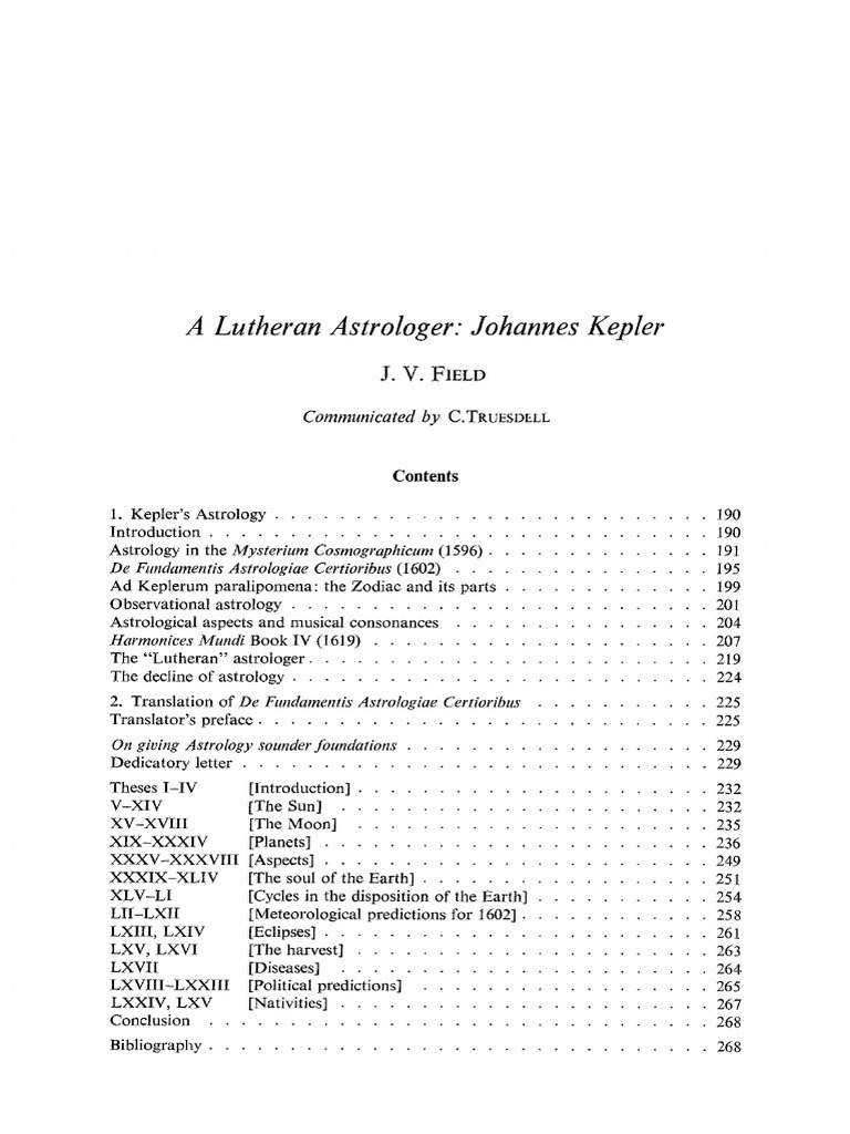 BF 00327703 | PDF | Johannes Kepler | Astrology