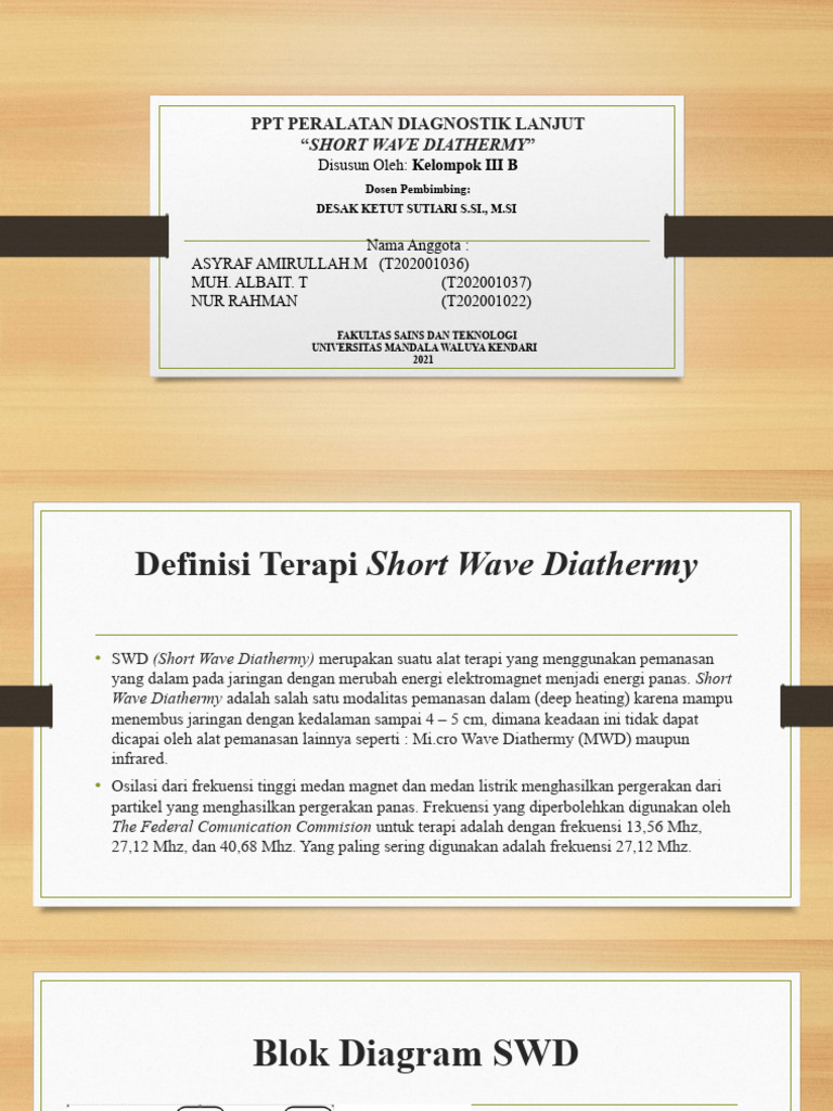 PPT KELOMPOK 3B PERALATAN TERAPI LANJUT | PDF
