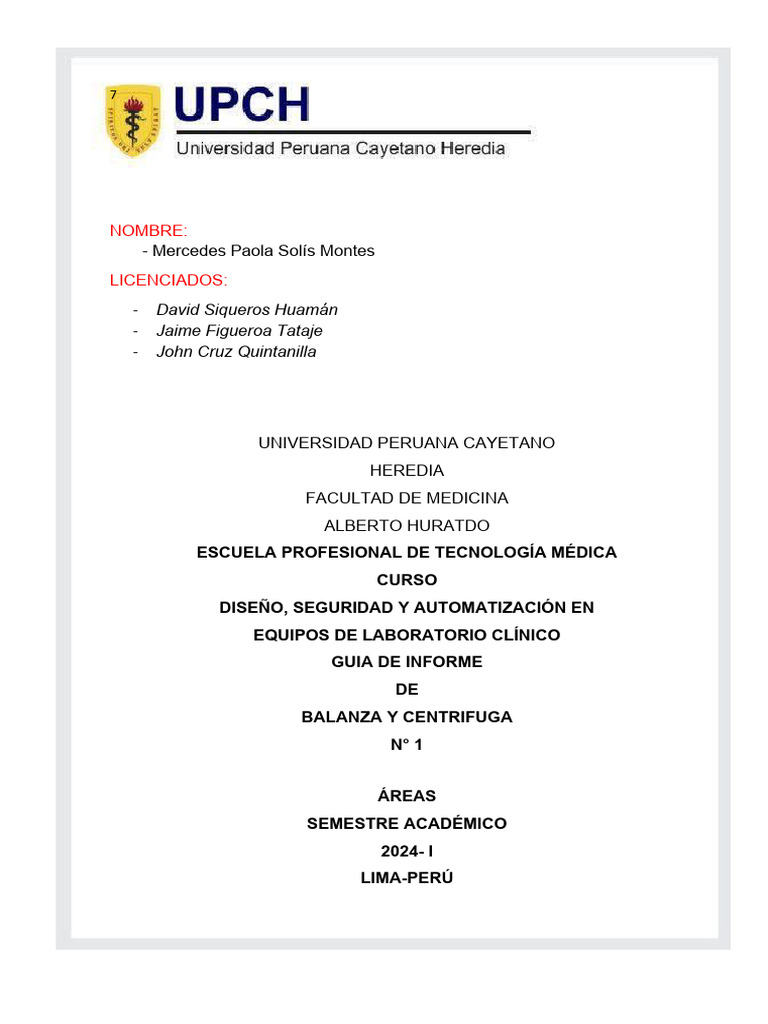 INFORME7 Mercedes Solis Montes | PDF | Centrífugo | Balanza