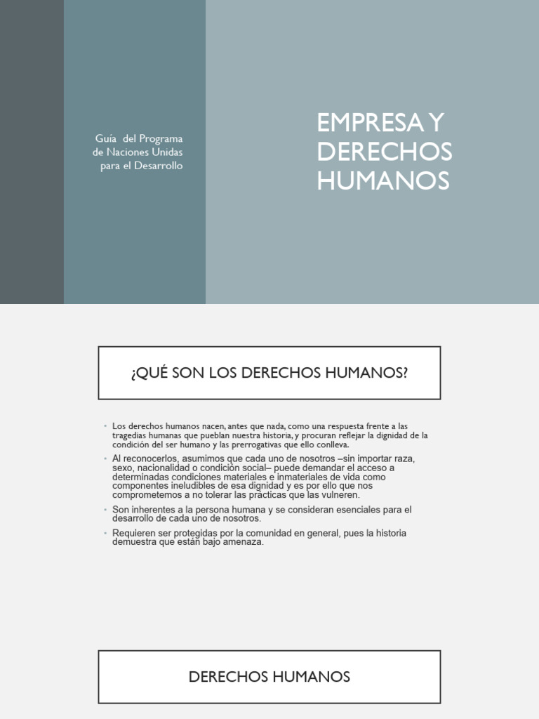 Empresa y Derechos Humanos-2 (1).Pptx | PDF | Corrupción política | Derechos humanos