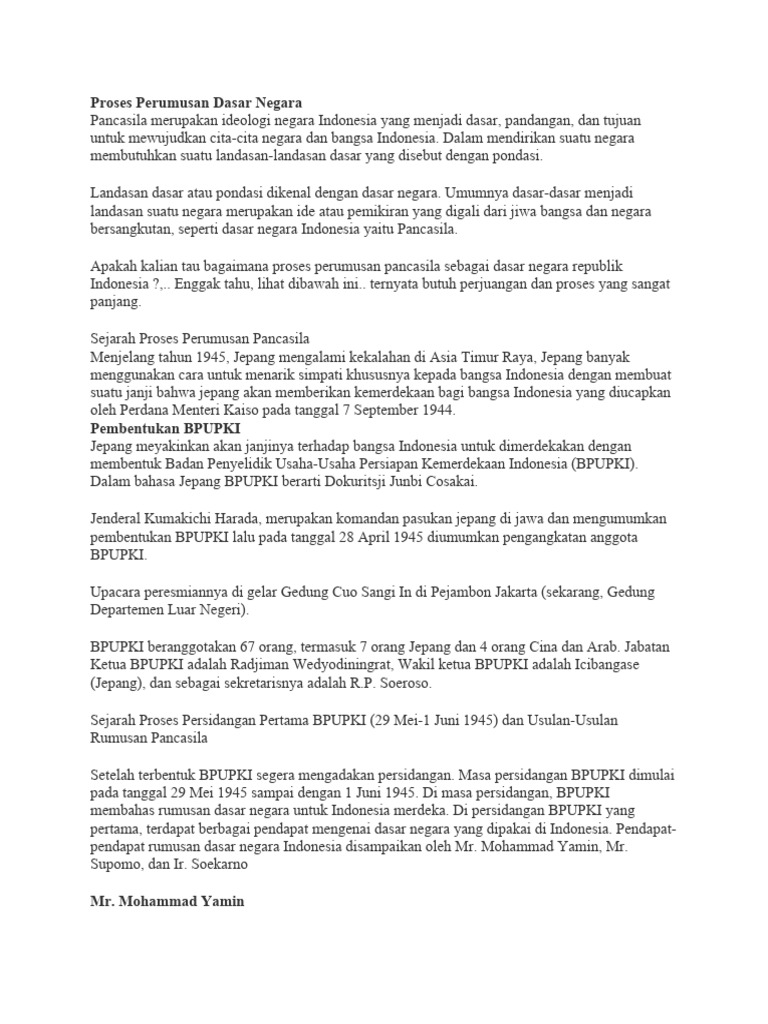 Proses Perumusan Dasar Negara | PDF