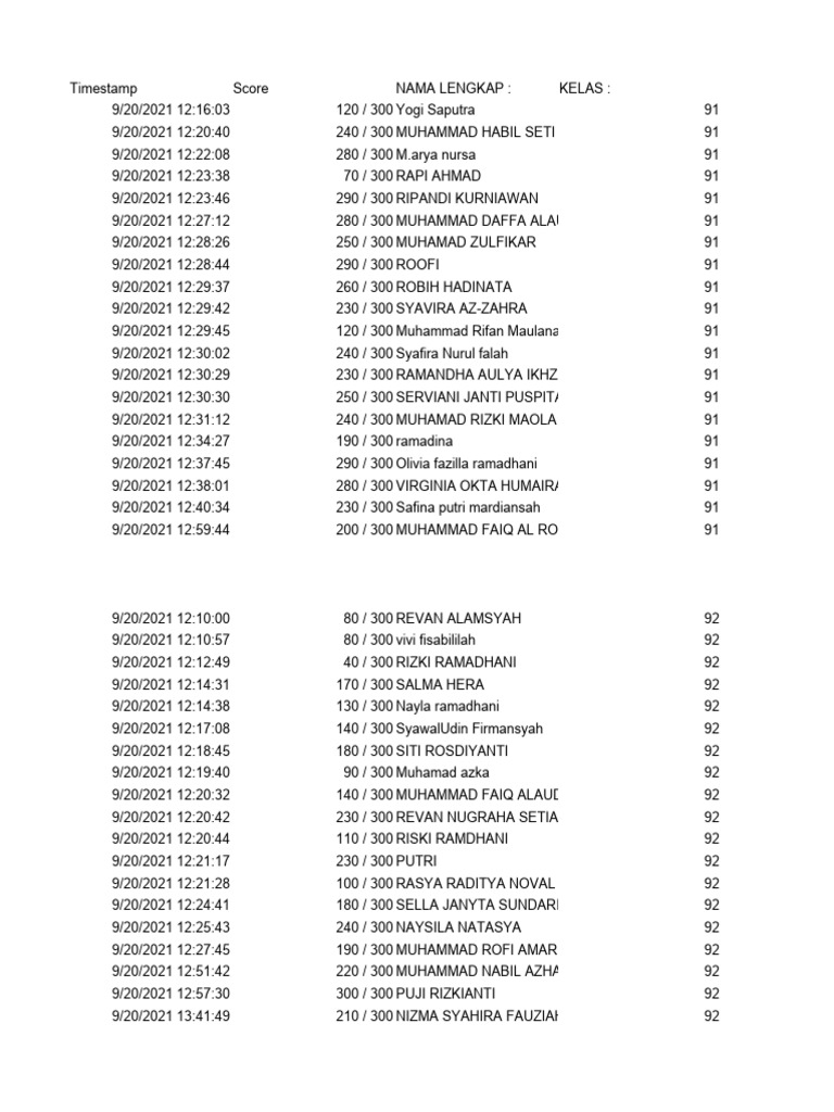 Pts PPKN Paket B Kelas 9 (Responses) | PDF