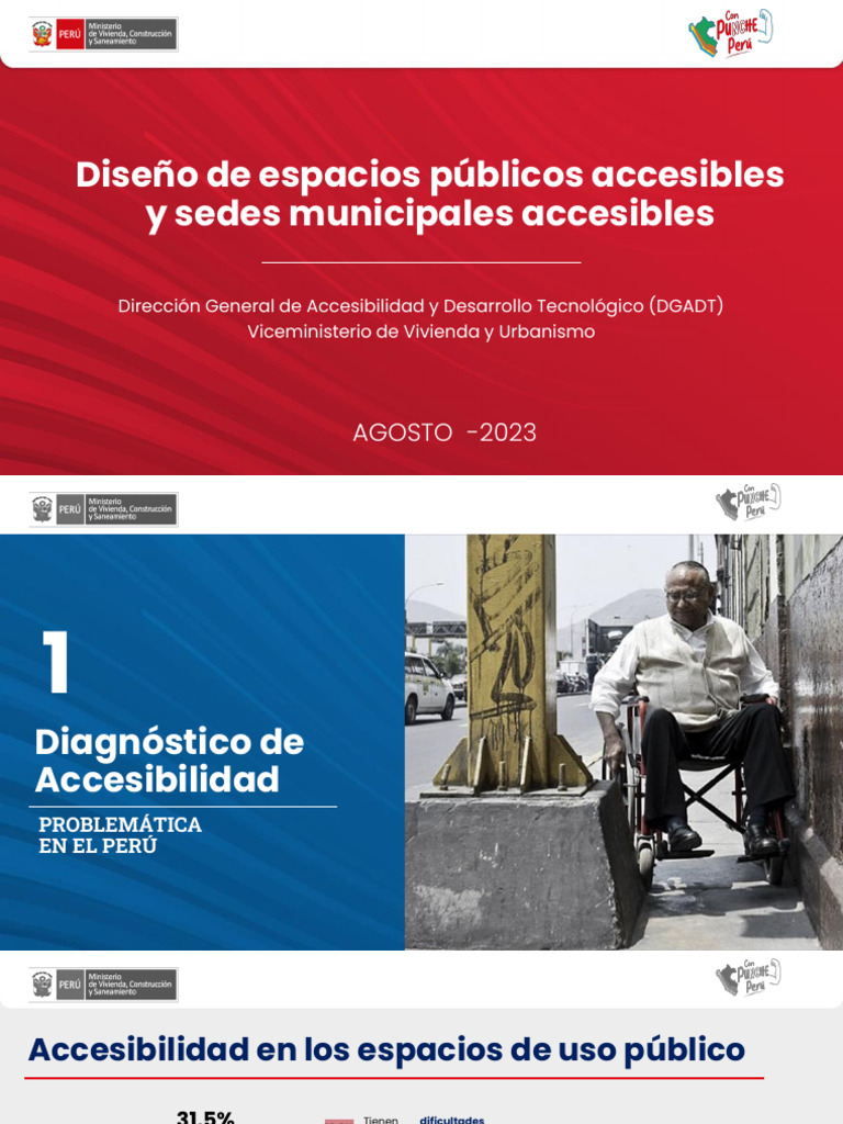 Diseño de Espacios Públicos Accesibles y Sedes Municipales Accesibles | PDF | Accesibilidad ...