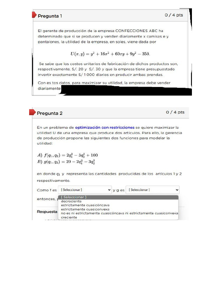 Examen Final Pasado de Economia Matematica Aplicada | PDF