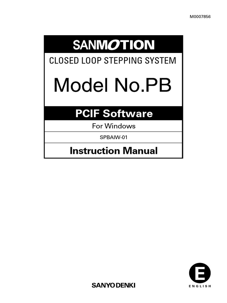 SANMOTION Model No PB M0007856 | PDF