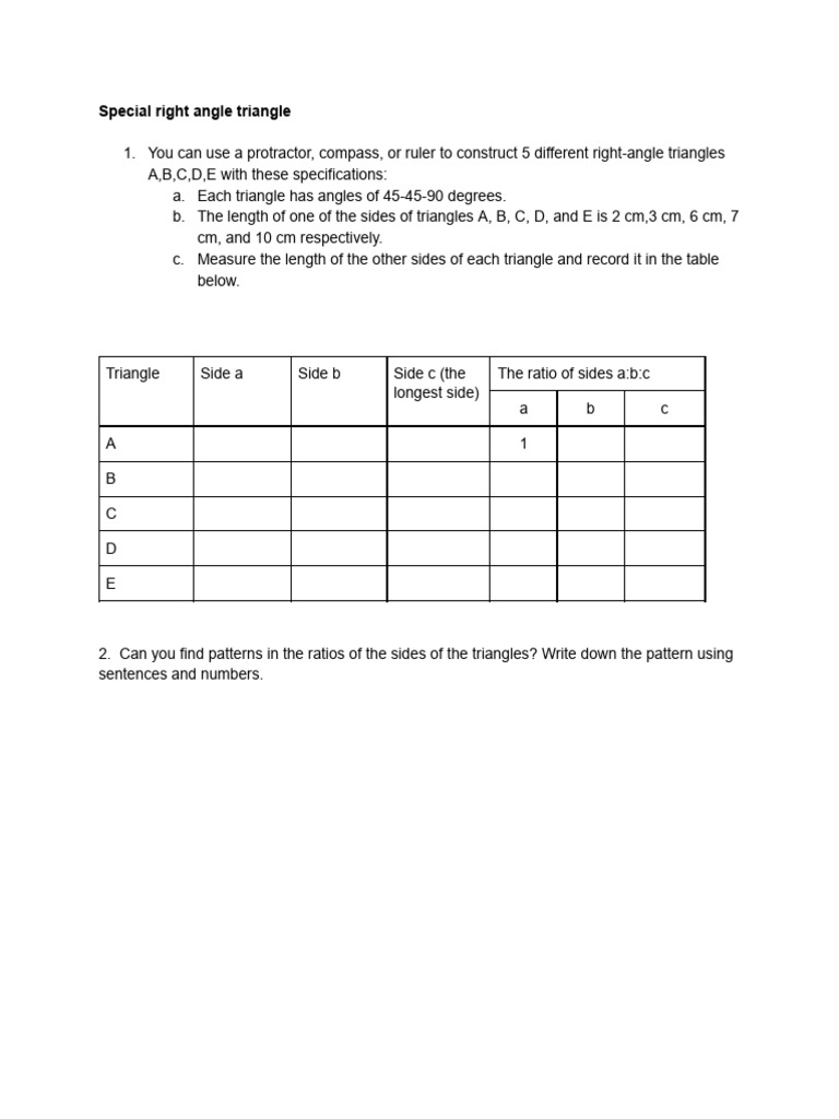 IB MYP1 Task Criterion B | PDF | Information | Triangle