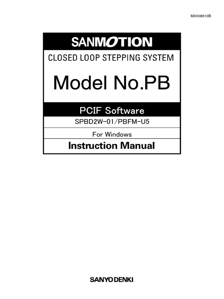 SANMOTION Model No PB M0008610B | PDF | Parameter (Computer Programming ...