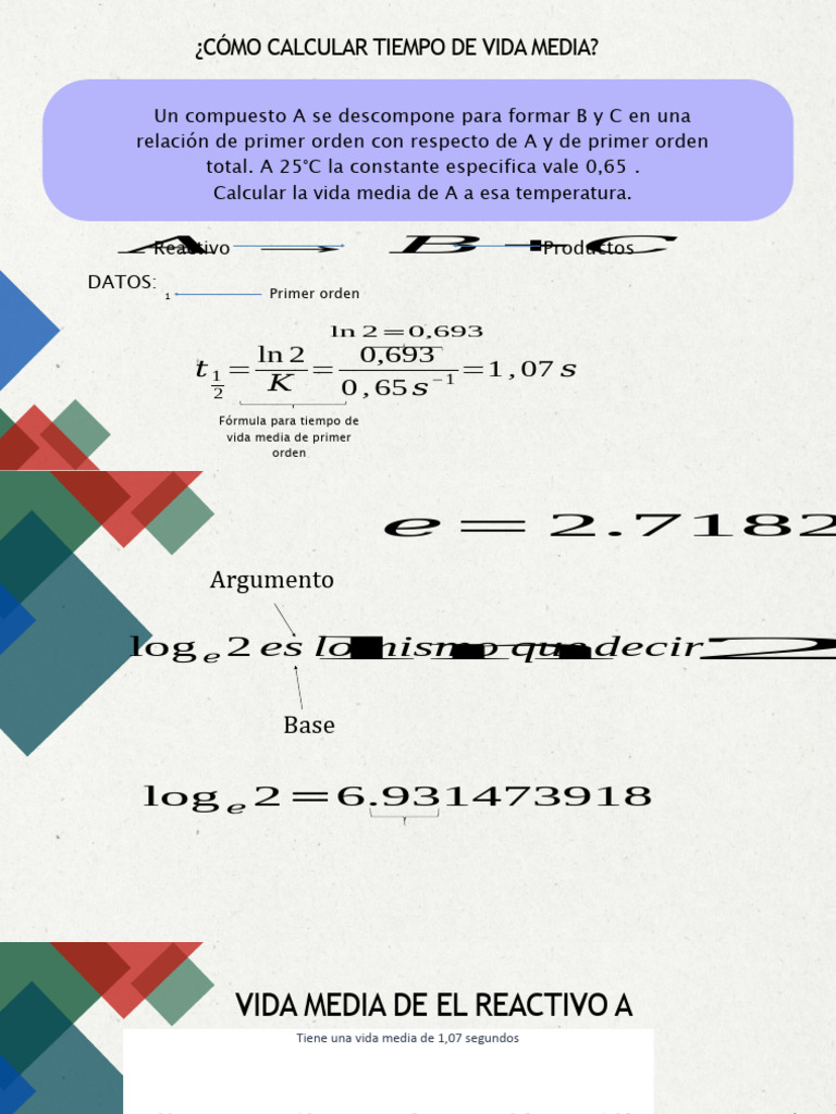 Como Calcular Vida Media Gabriela | PDF