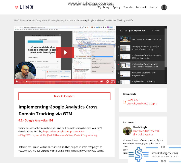 04-Implementing Google Analytics Cross Domain Tracking Via GTM | PDF | Analytics | You Tube