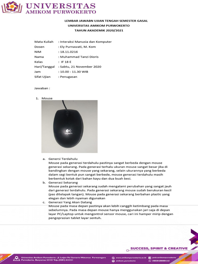 Muhammad Tanzi Dioris - IF18E - UTS IMK | PDF | Komputer | Teknologi & Rekayasa