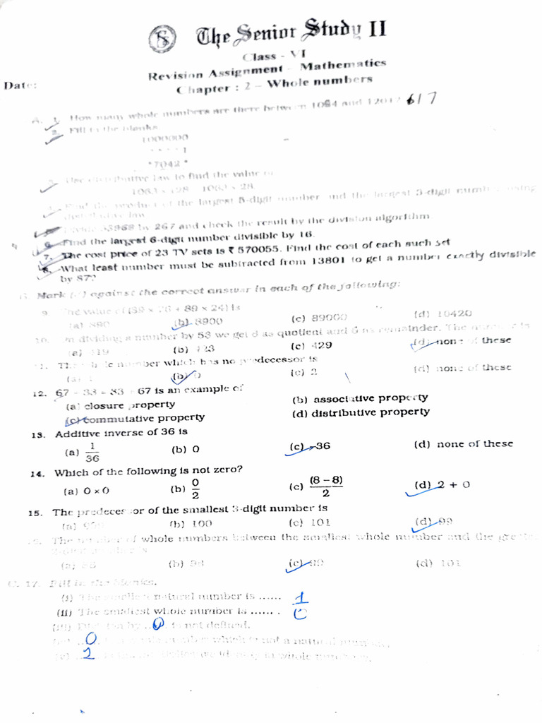 Ans key of ch 2 maths assignment | PDF