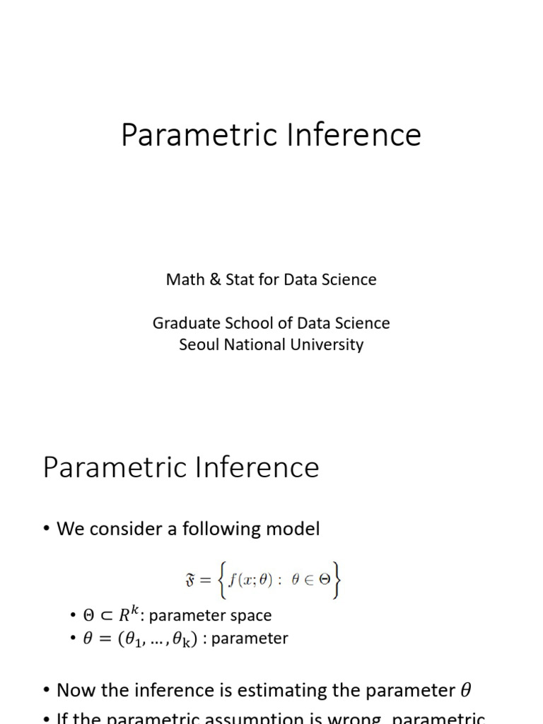 Mstat Note12 Parametric Inference Fsp Pdf Bootstrapping Statistics
