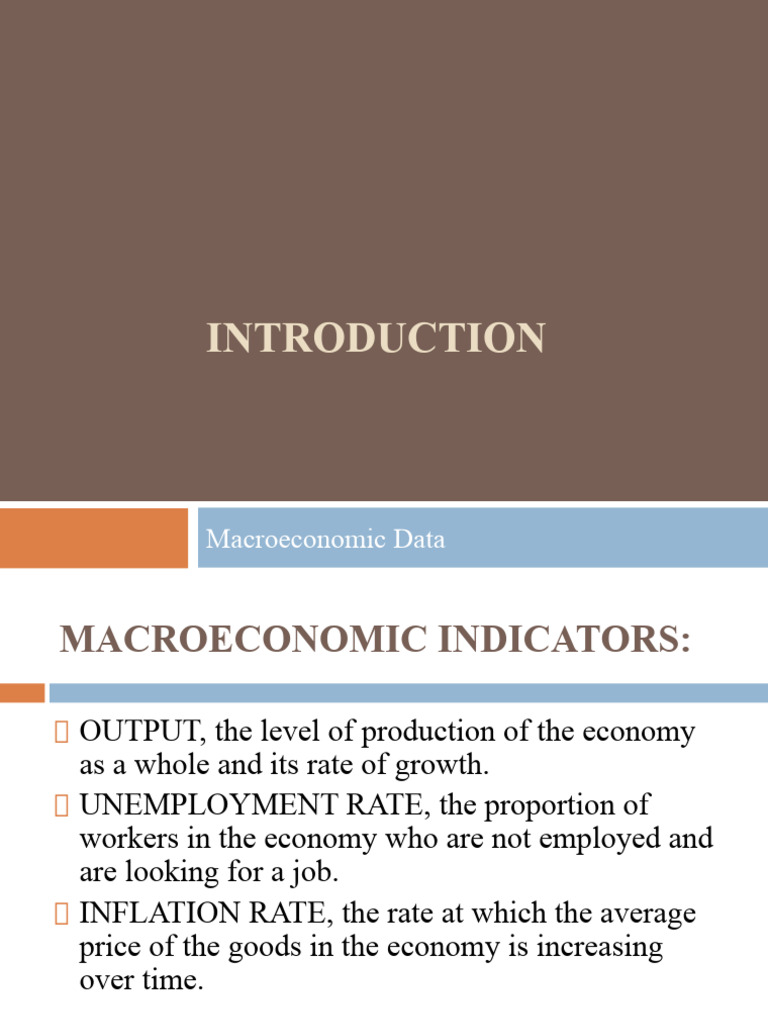 Key Macroeconomic Indicators Explained | PDF | Inflation | Gross ...