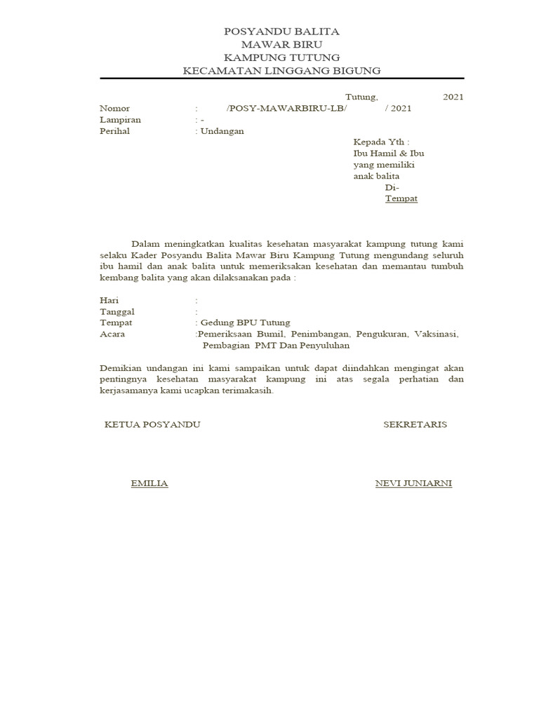 KOP SURAT Posyandu 2024 | PDF