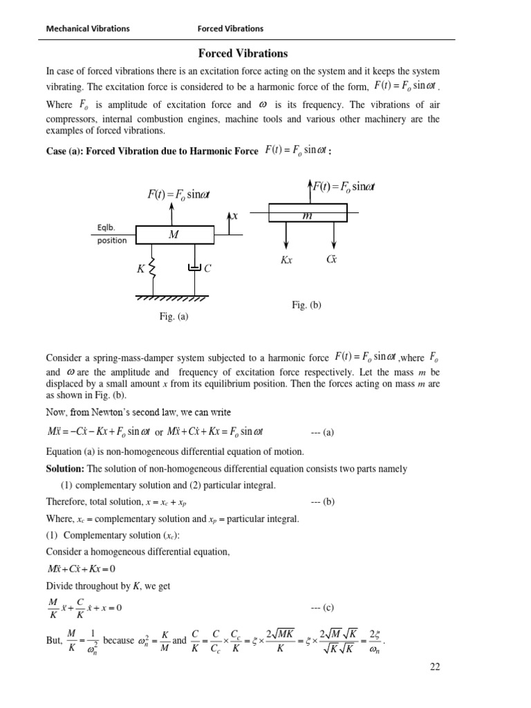 Unit 2 Forced Vibrations | PDF | Oscillation | Resonance