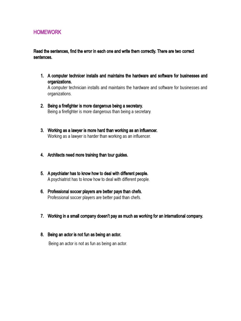 HOMEWORK - Find Errors | PDF