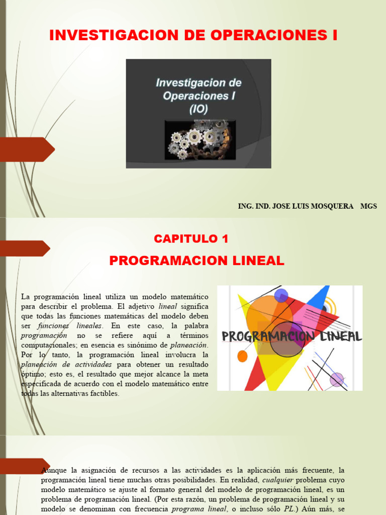 Programación Lineal y Solución Gráfica | PDF | Programación lineal ...