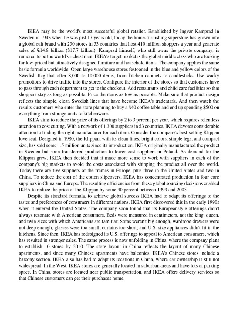 2 Case Study IKEA | PDF | Business | Marketing