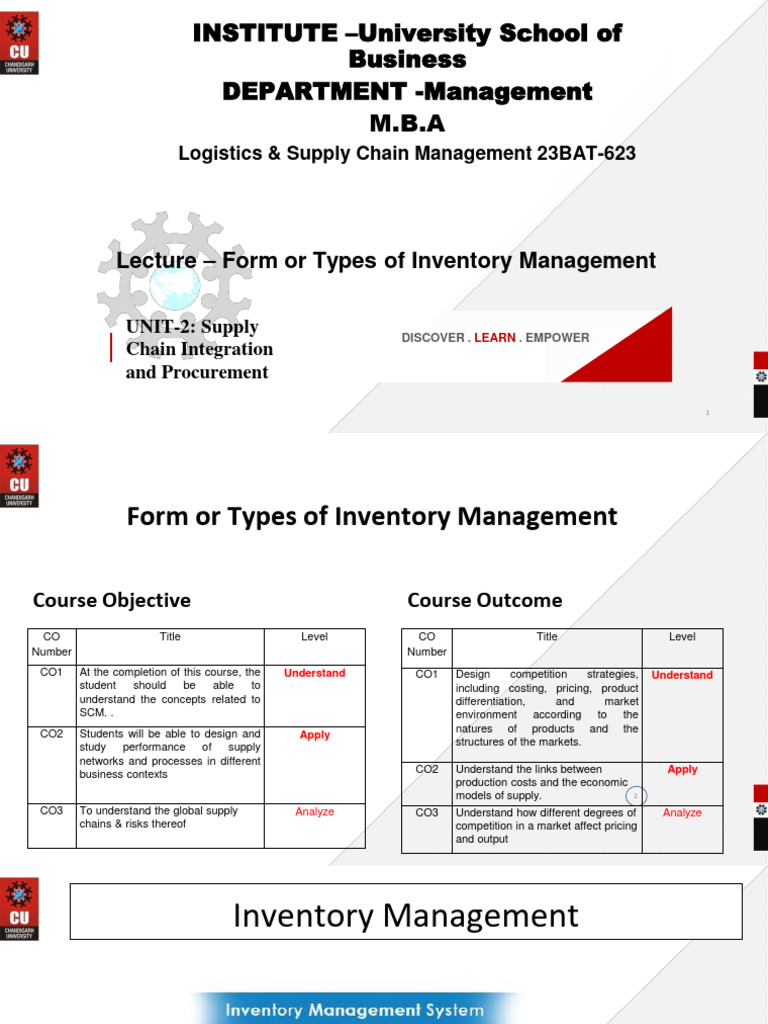 Types of Inventory Management Explained | PDF | Inventory | Goods
