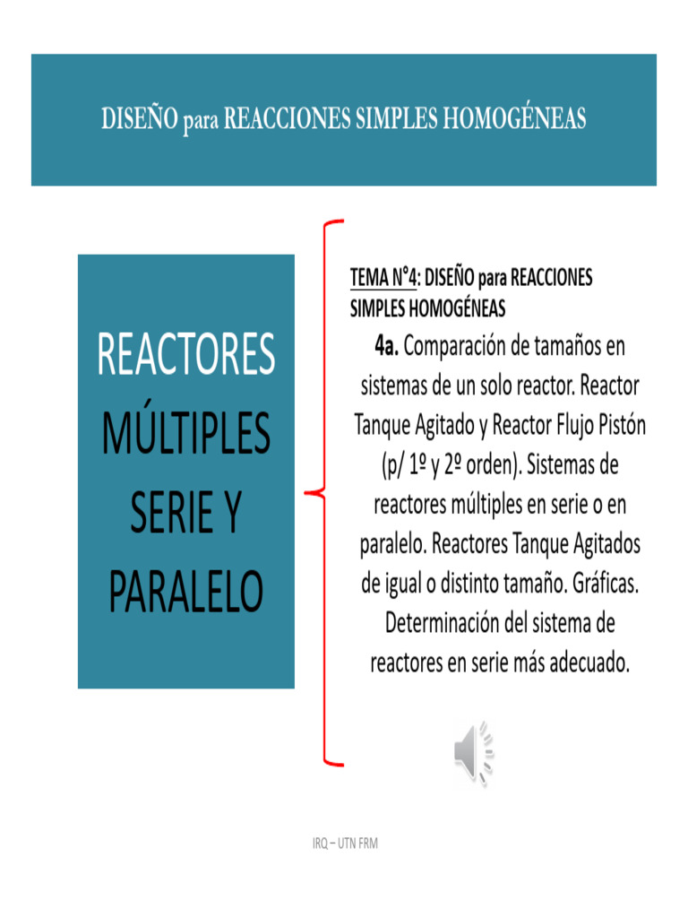 T4a Reactores Múltiples 2o2o color | PDF | Reactor Quimico | Química