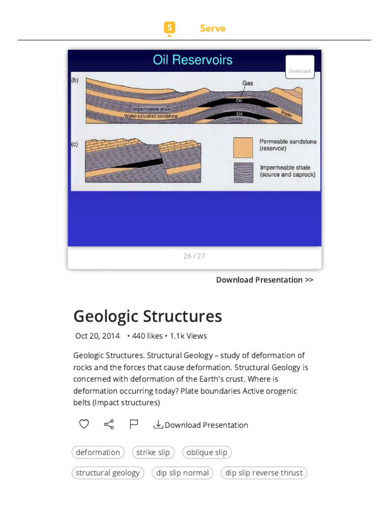 Geologic Structures PowerPoint Presentation | PDF | Fault (Geology ...