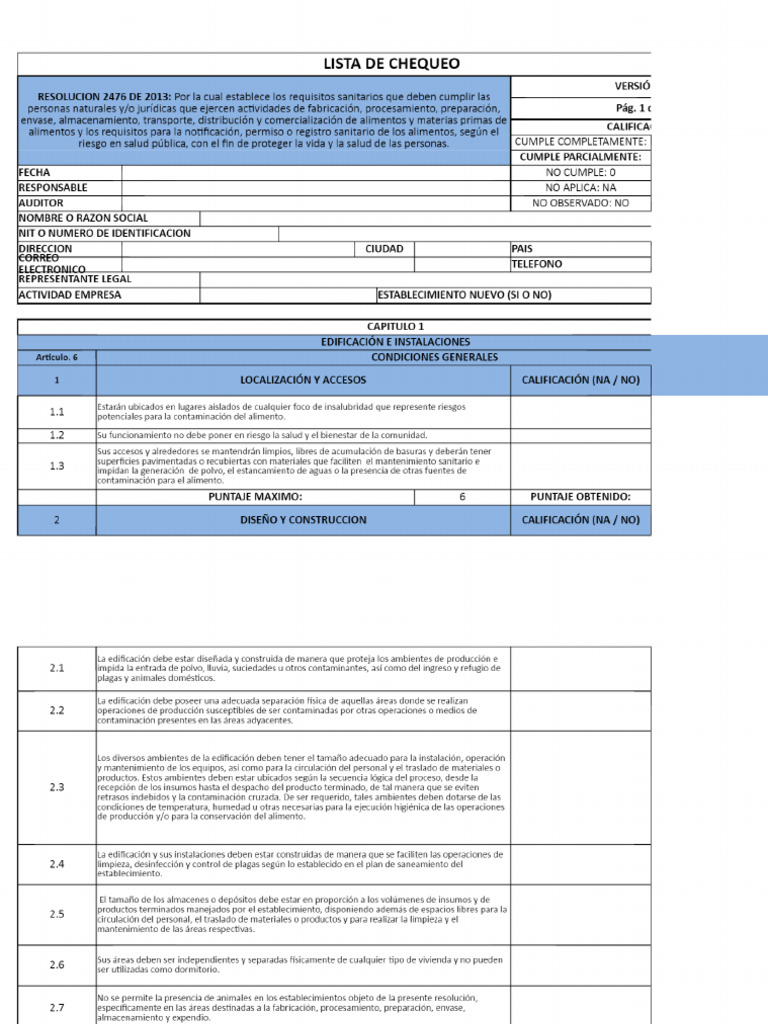 Lista de Chequeo 2674 | PDF