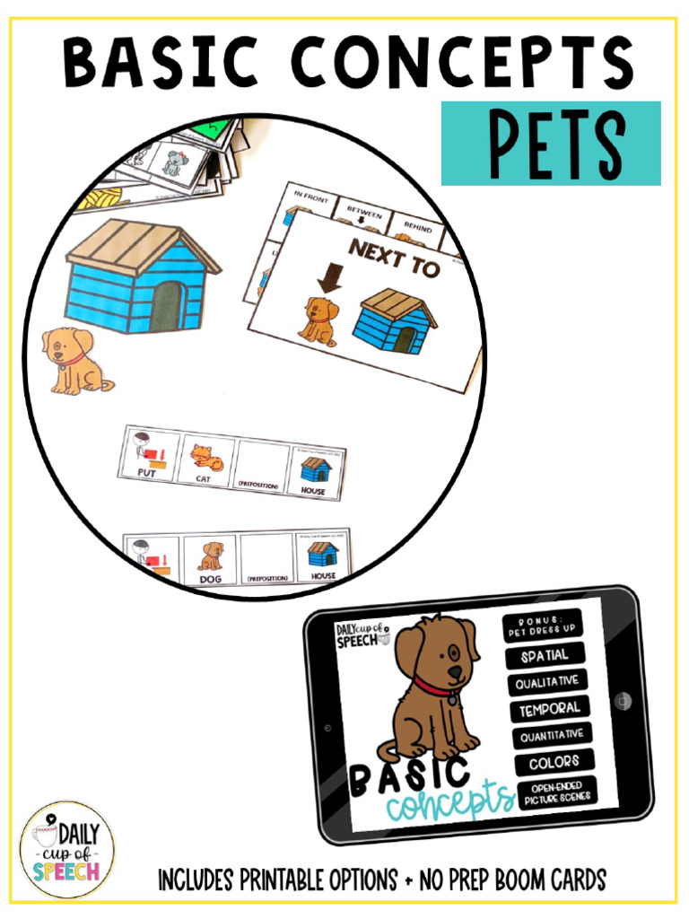 Basic Concepts Speech Therapy Resource | PDF