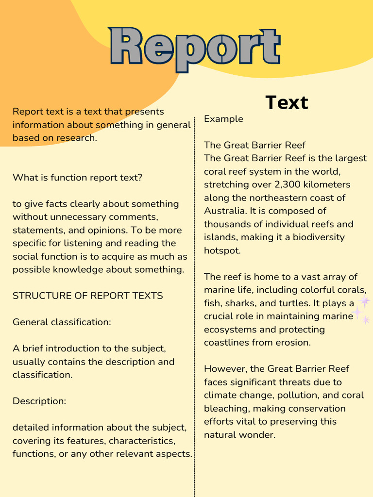 Understanding Report Text Structure | PDF