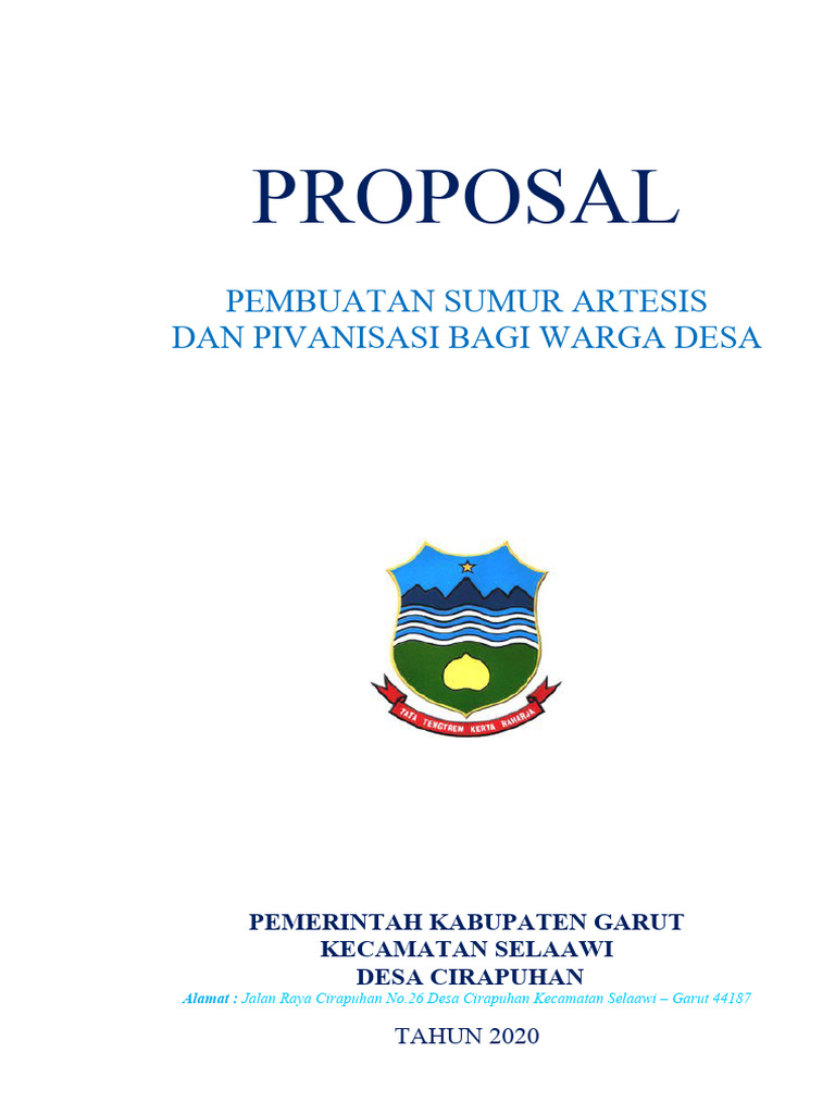 Proposal Sumur Bor Perkim 2021 | PDF