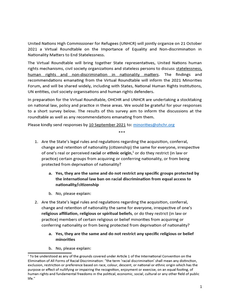 Civil Rights Project Sisak | PDF | Nationality | Minority Group