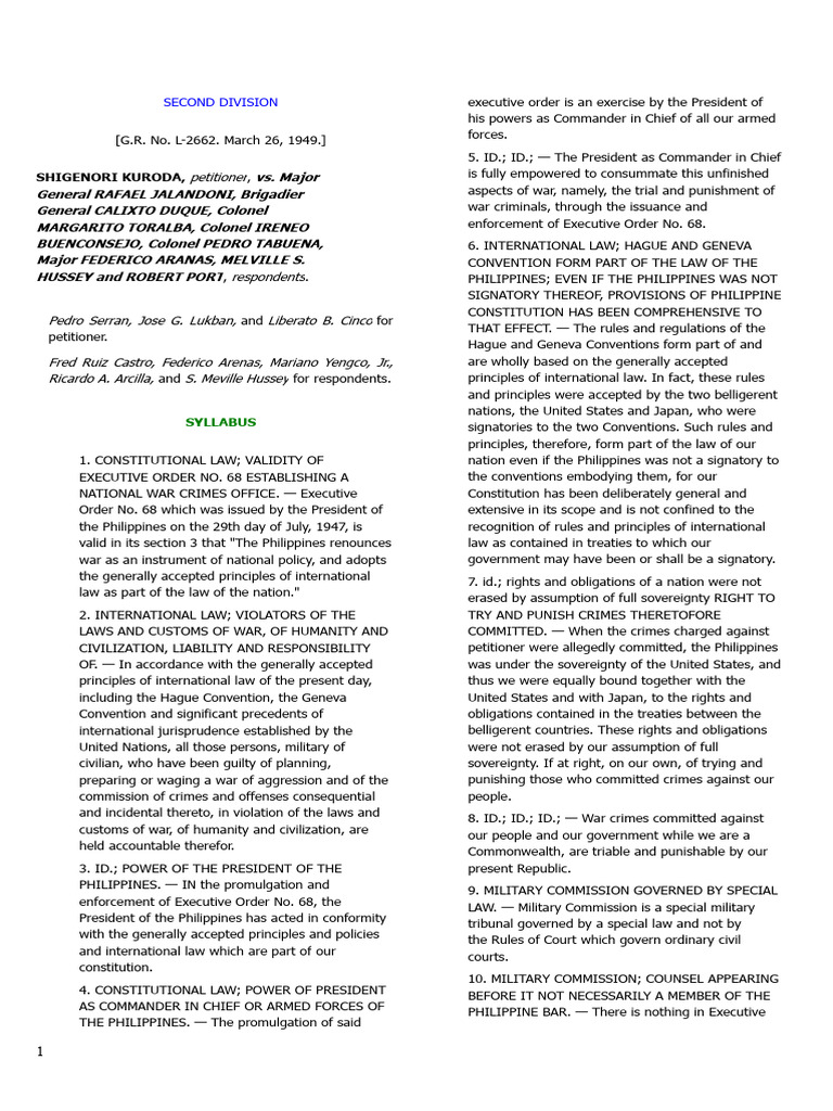 Consti Case Chap 5 | PDF | Military Justice | Prosecutor