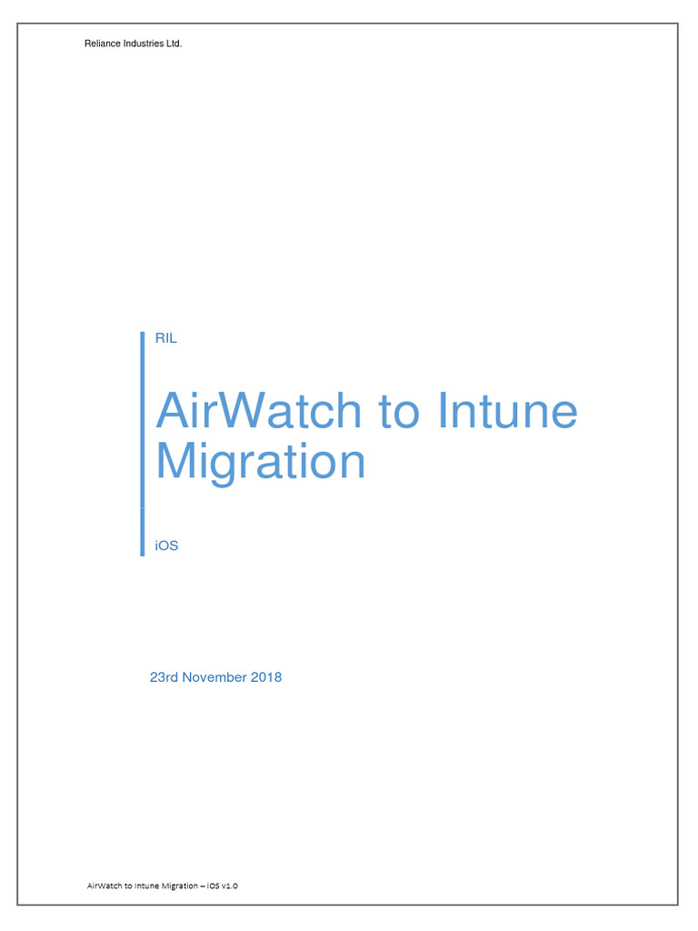 Airwatch to Intune (iOS) | Download Free PDF | Ios | Microsoft Outlook
