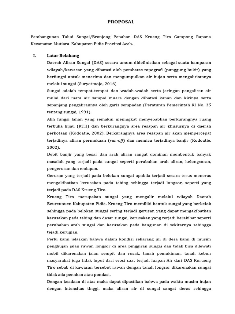 Proposal Bronjong Krueng Tiro | PDF | Griya & Taman | Sains & Matematika