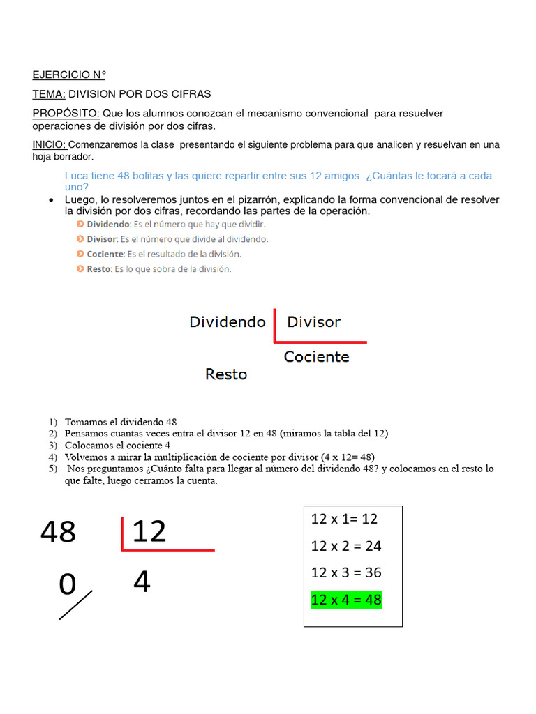 Division Por Dos Cifras | PDF | División (Matemáticas) | Matemática ...