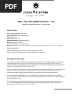 Anamnese TEA | PDF | Espectro do autismo | Família