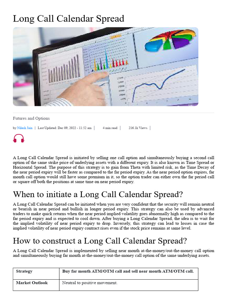 Long Call Calendar Spread - 5paisa Article | PDF | Option (Finance ...