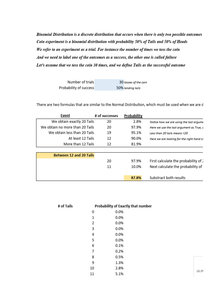 Binomial Distribution And Standard Deviation For Bin Dist Pdf