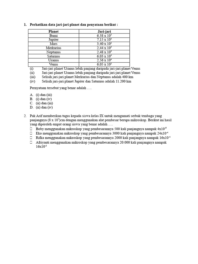 SOAL MTK KELAS 8 2023-2024 Ok | PDF