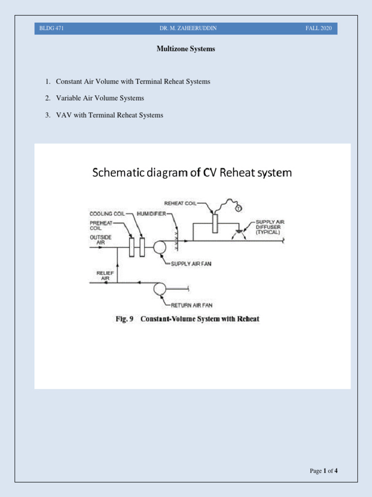 Two-Zone Terminal Reheat Example | PDF | Physical Chemistry ...