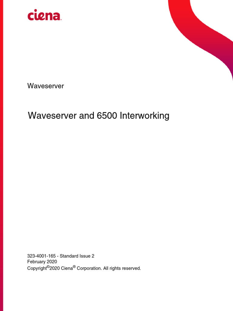 323-4001-165 (Waveserver 6500 Interworking) Issue2 | PDF | License ...