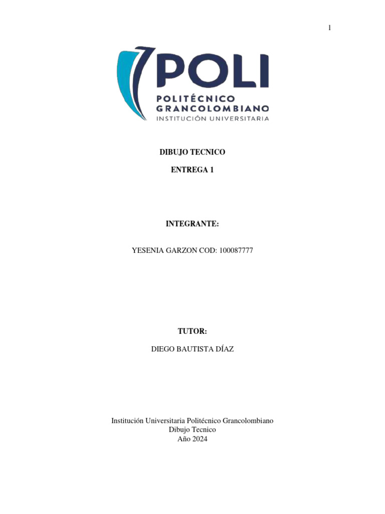 Primera Entrega Dibujo Tecnico | PDF