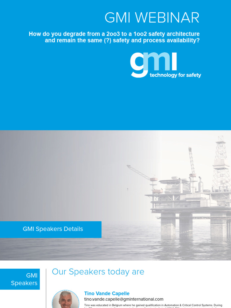 GMI Webinar - 1oo2 Vs 2oo3 | PDF | Safety | Reliability Engineering