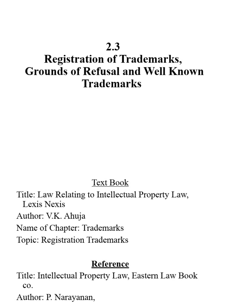 Registration of Trademarks | PDF | Trademark | Domain Name