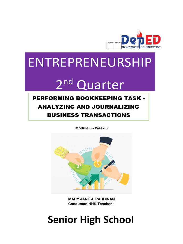 Bookkeeping: Journalizing Business Transactions | PDF | Debits And ...