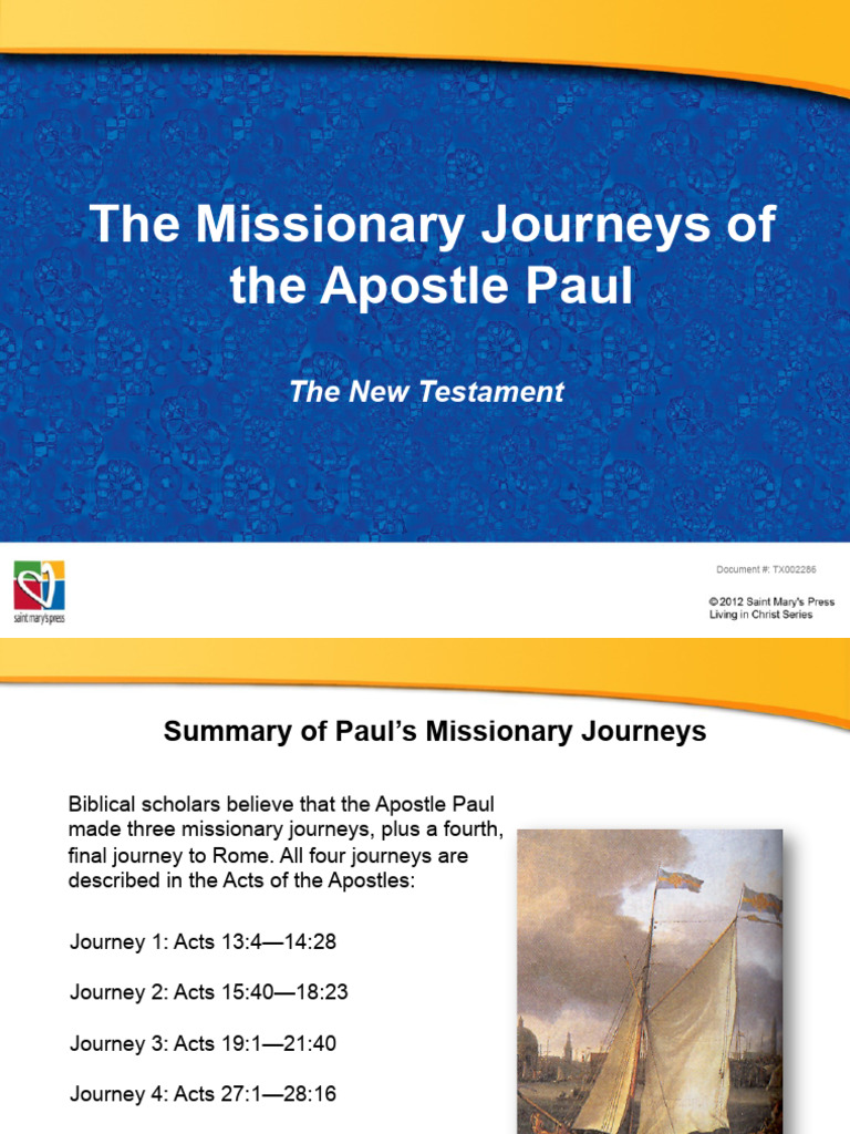 The Missionary Journeys of the Apostle Paul PPT(1) | Download Free PDF ...