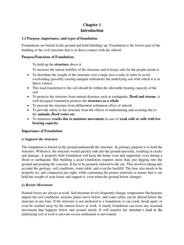 Chapter 1 - Introduction | PDF | Deep Foundation | Foundation (Engineering)